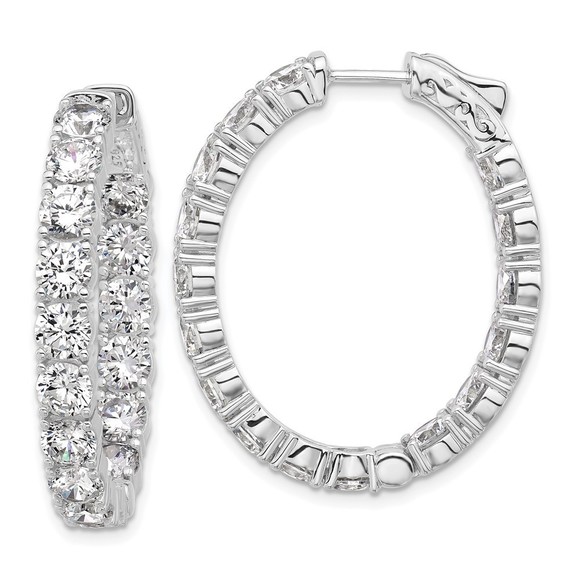 Sterling Shimmer | Jewelry | 925 Sterling Silver 425mm Cz 32 Stone Oval ...